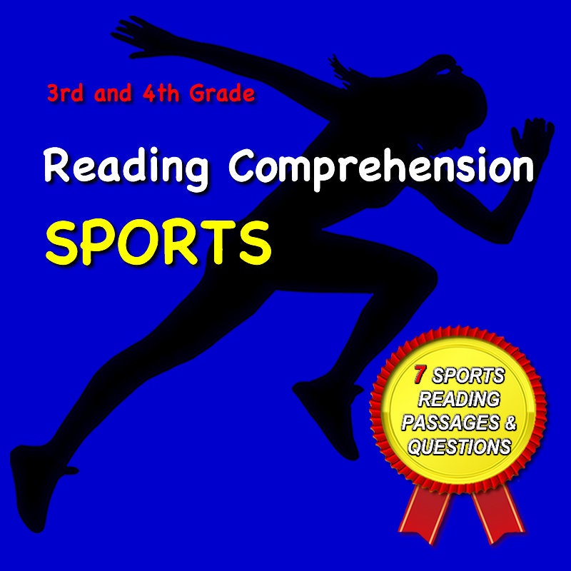 Sports Reading Comprehension Worksheets for 3rd - 4th Grade - Etsy