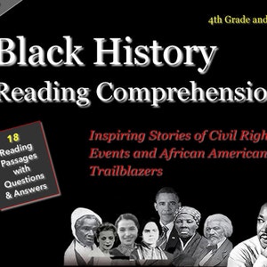 Black History Reading Comprehension Worksheets - Etsy