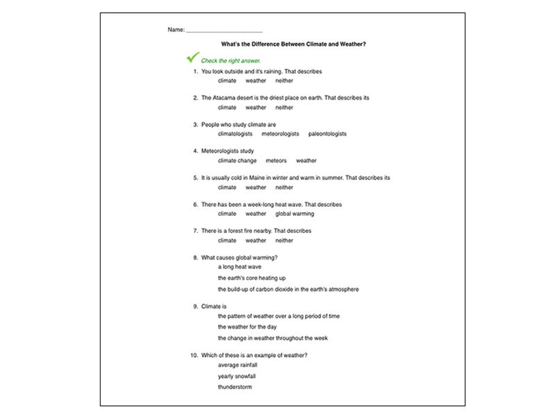 Climate Change Reading Comprehension for 5th Grade and Up - Etsy