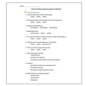 Climate Change Reading Comprehension for 5th Grade and Up - Etsy