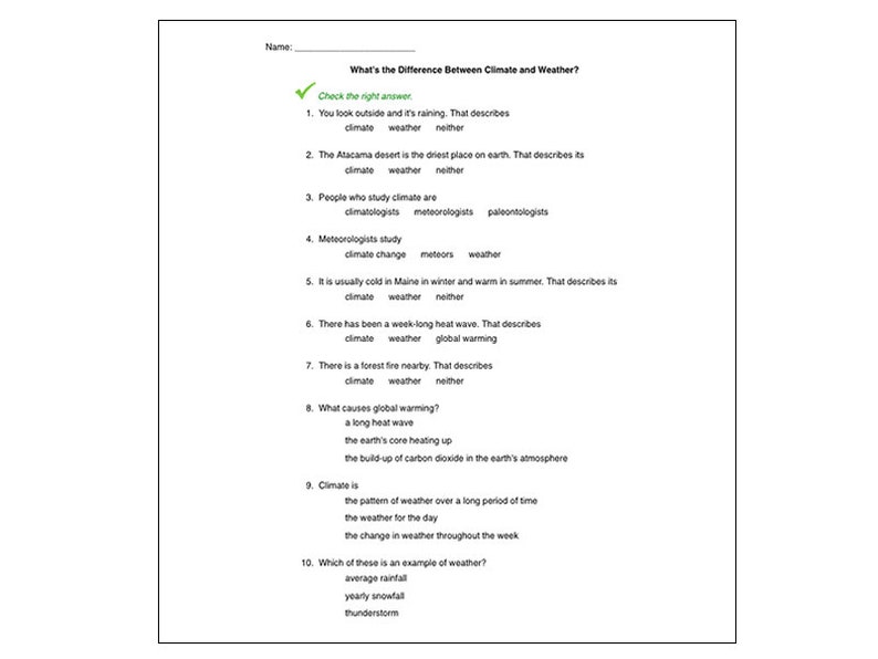 Climate Change Reading Comprehension for 5th Grade and Up - Etsy