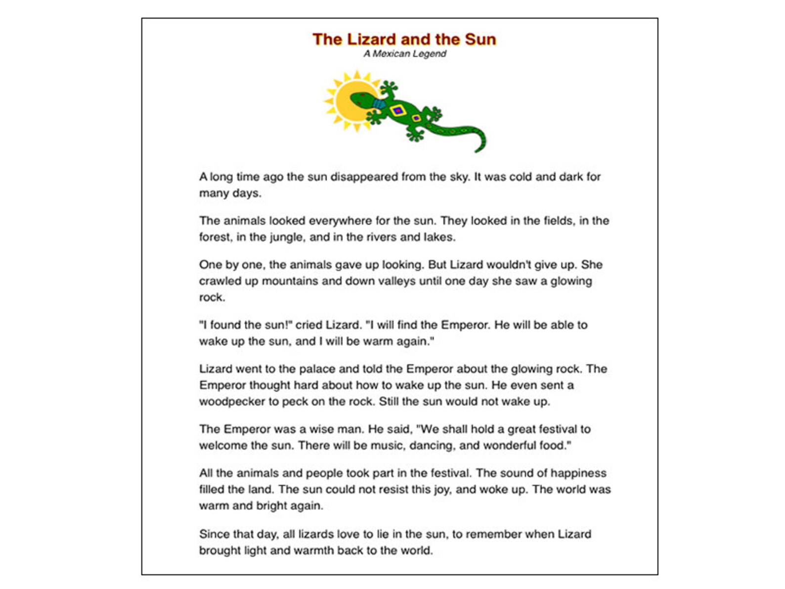 Lizard Stories Reading Comprehension for 3rd - 4th Grade - Includes ...