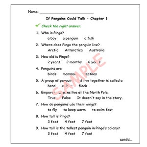 Penguins! 3rd Grade Reading Comprehension and Worksheets - Etsy