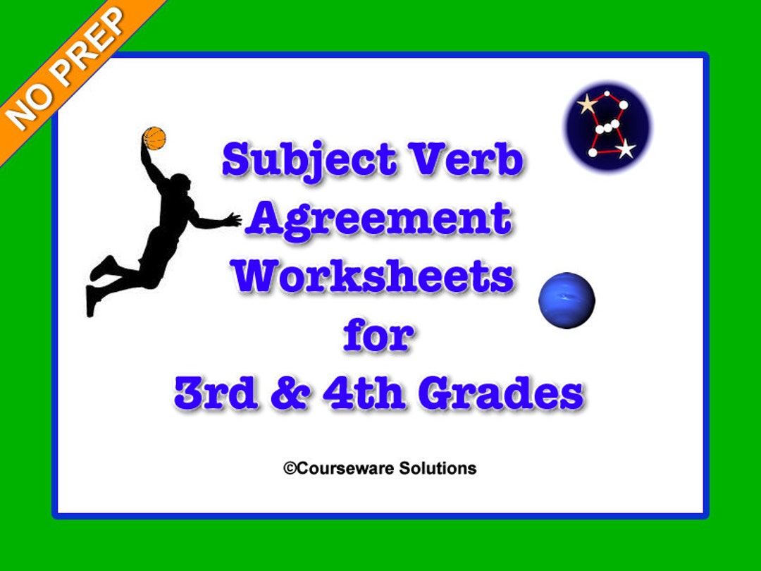 Subject Verb Agreement English Grammar Printable PDF - Etsy