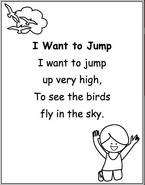 Sight Word Poems for Shared Reading and Coloring - Kindergarten to 1st ...