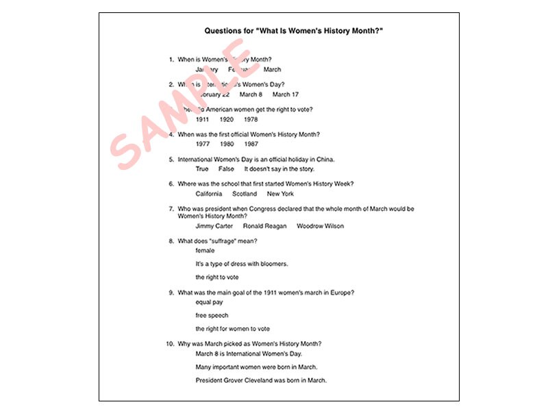 Women’s History Reading Comprehension Passages With Questions - Etsy