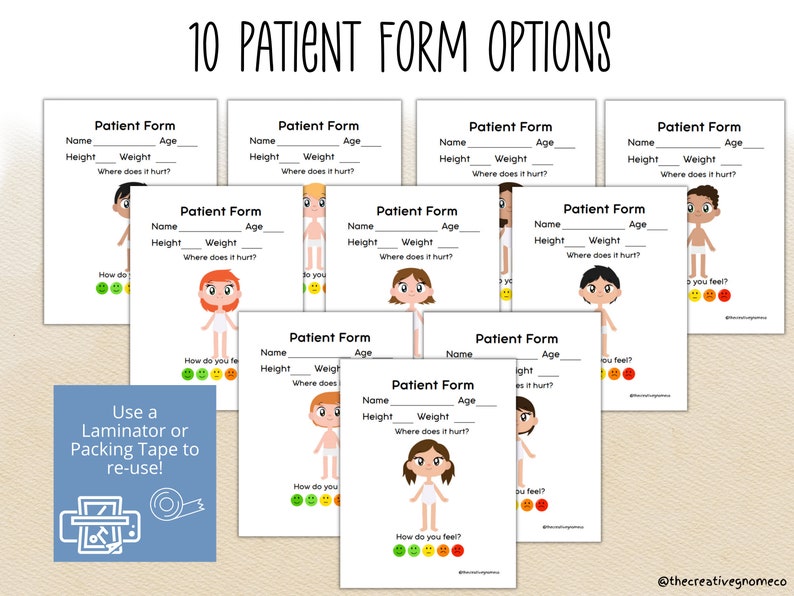 Doctor Pretend Play Printable, Hospital Pretend Play, Doctor Dramatic ...