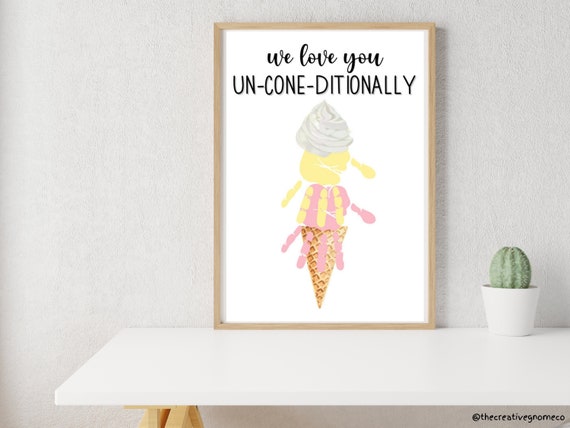 Personalized Ice Cream Handprint Art Personalized Handprint - Etsy