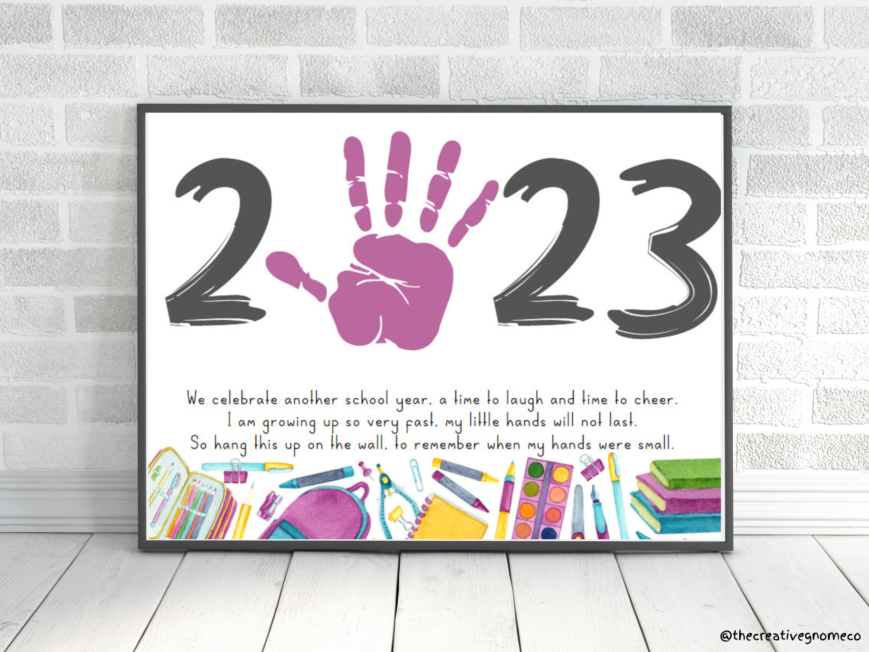 Graduation Handprint Art, End of School Year, Graduation Gift, 2023 ...