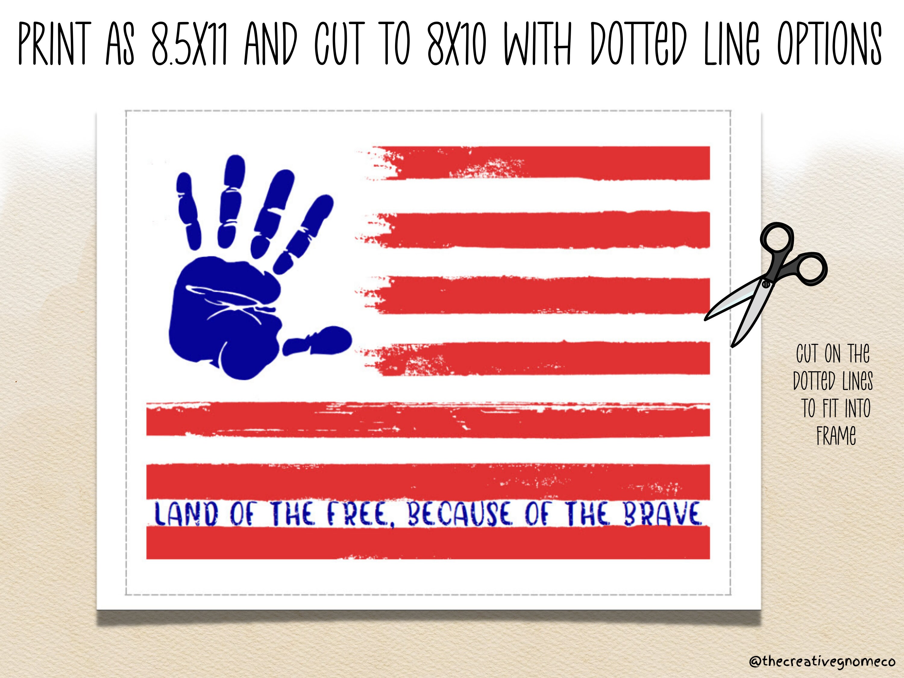 Flag Handprint Art American Flag Handprint Art Patriotic - Etsy