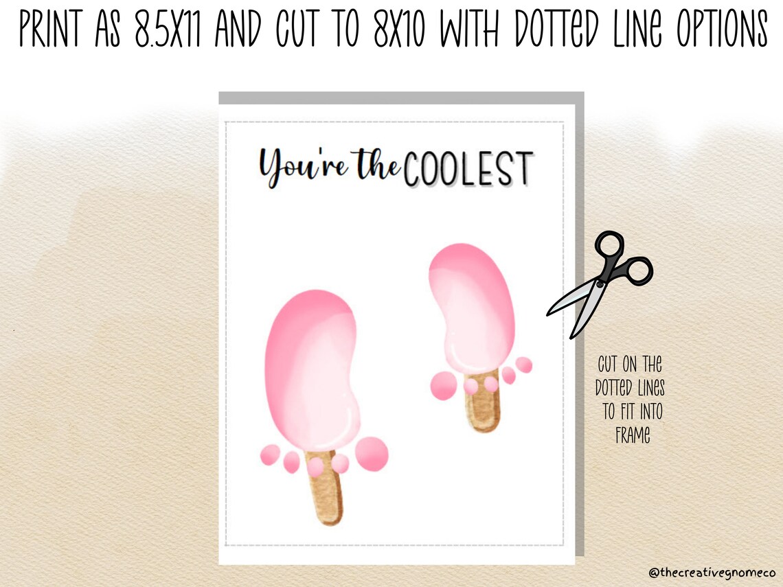 Personalized Ice Cream Handprint Art, Personalized Handprint Craft ...