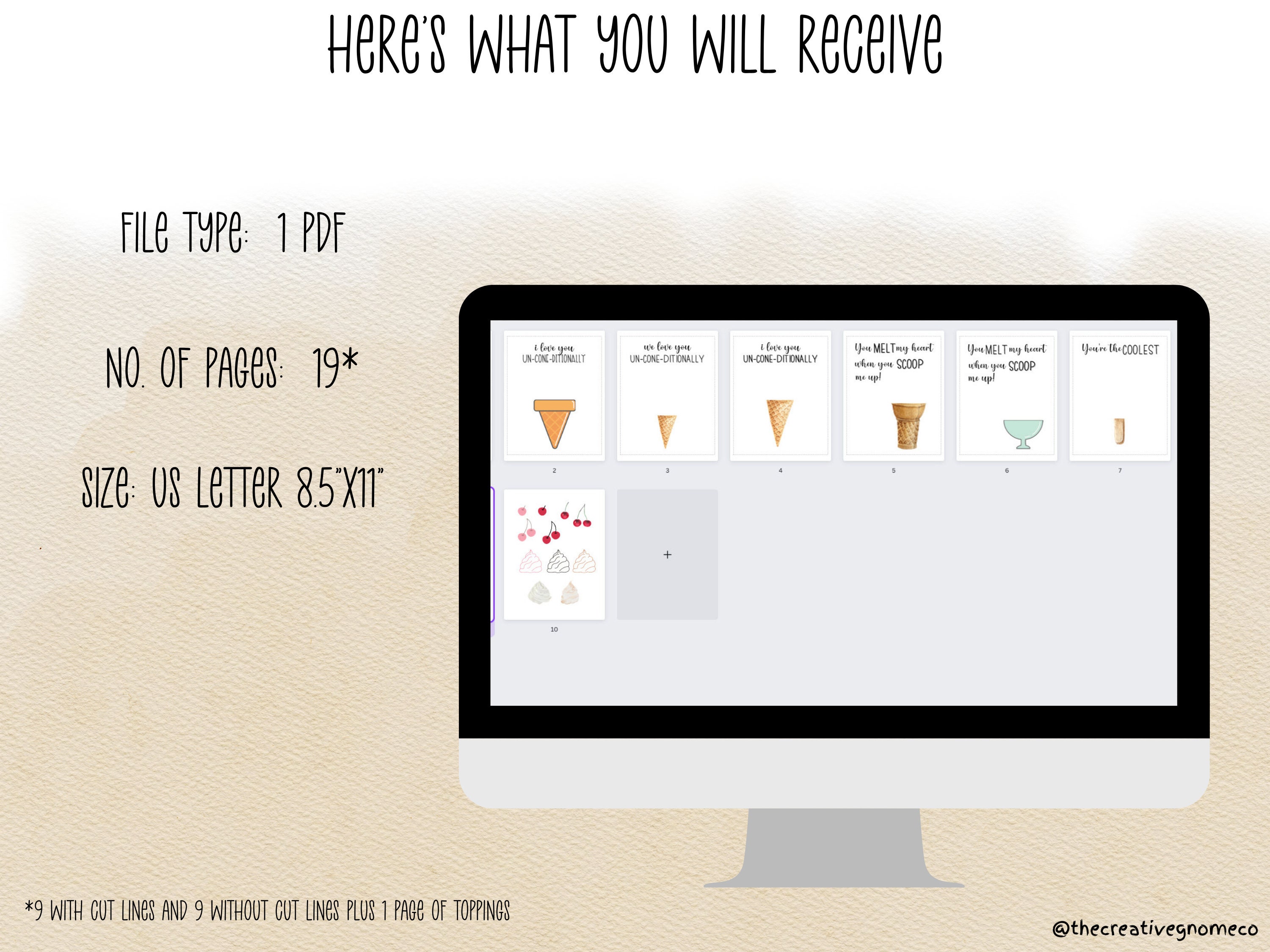 Personalized Ice Cream Handprint Art, Personalized Handprint Craft ...