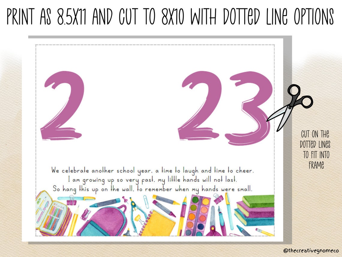 Graduation Handprint Art, End of School Year, Graduation Gift, 2023 ...