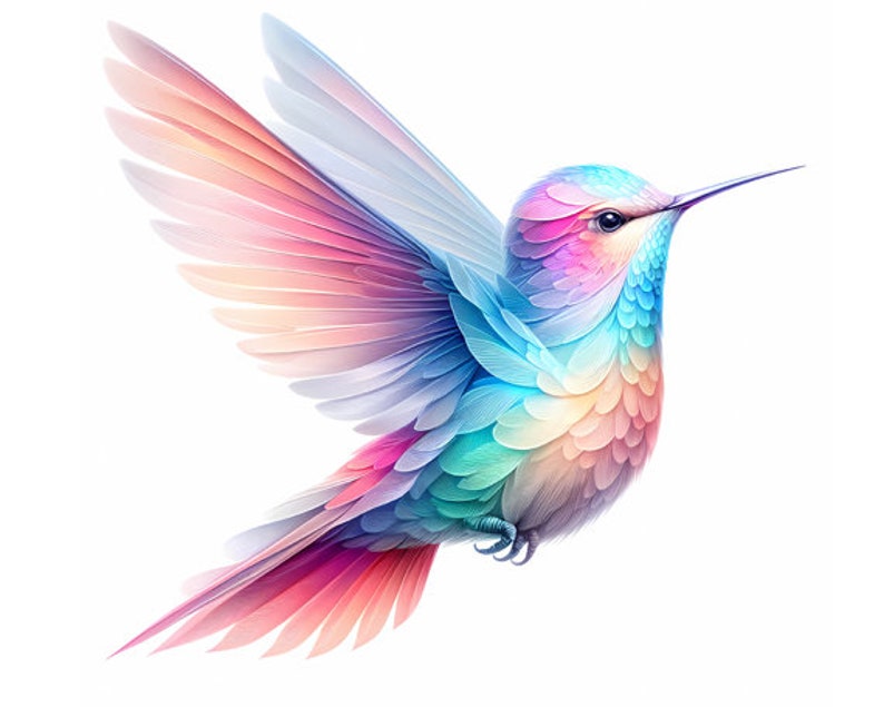 Digital Downloadable Print of 3d Style Hummingbird High Resolution PNG ...