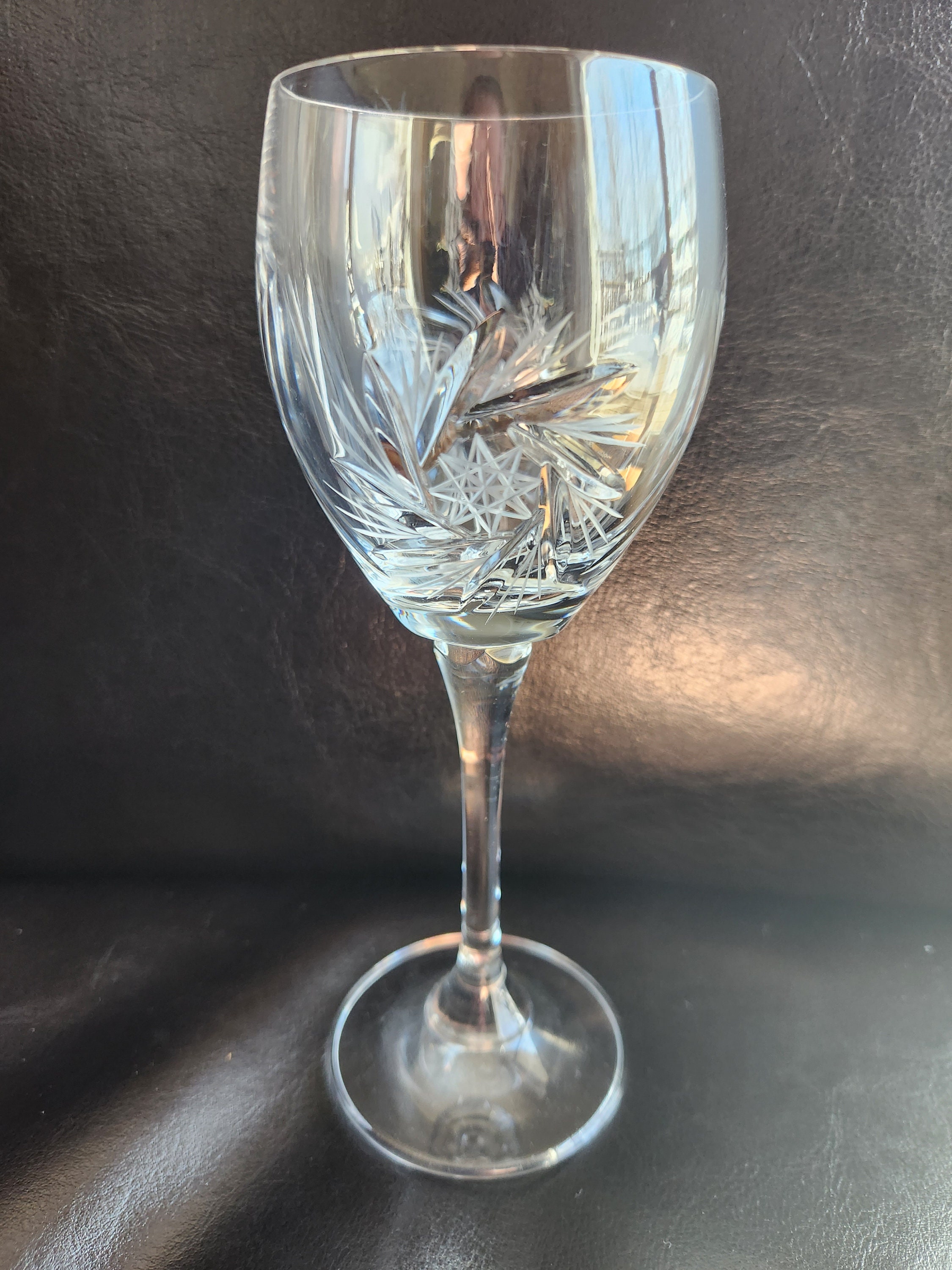 Vintage Crystal Wine Glass Set - Etsy