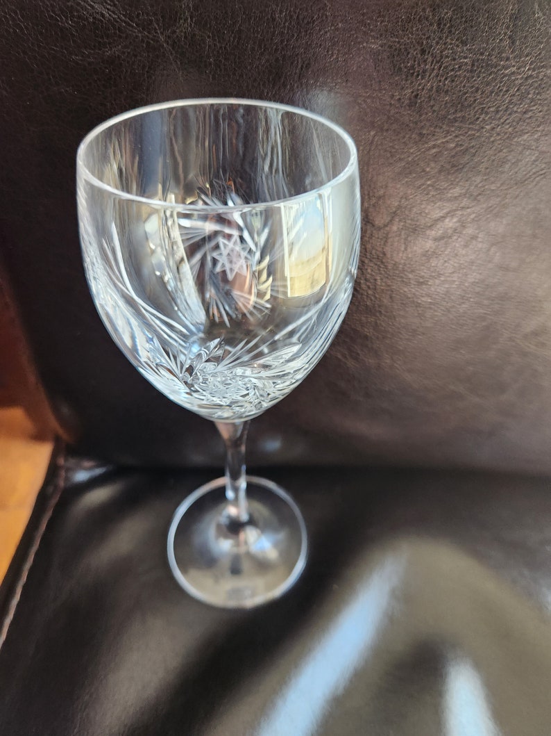 Vintage Crystal Wine Glass Set - Etsy