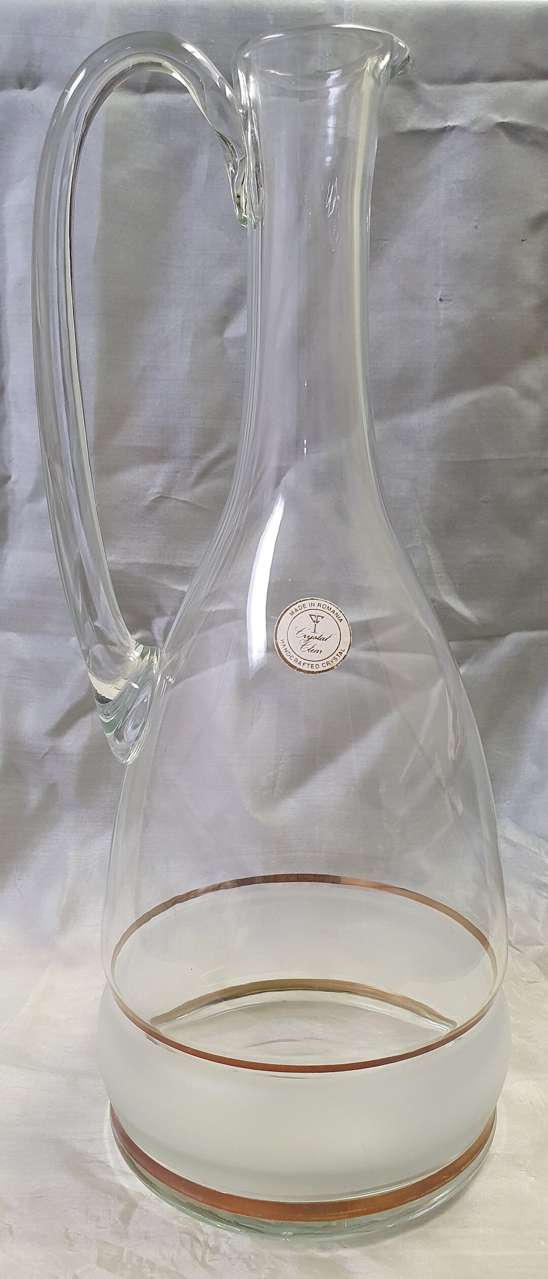 Romanian Handcrafted Crystal Glass Pitcher - Etsy