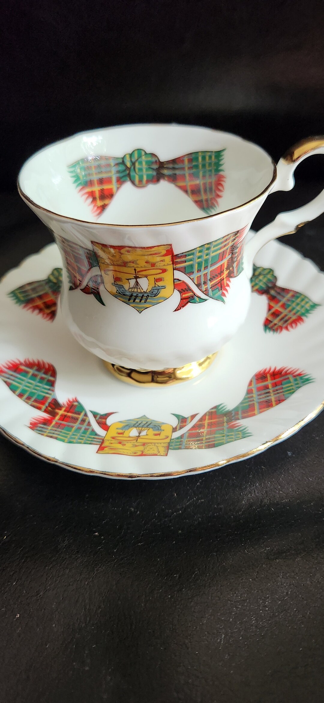 China Teacup and Saucer by Elizabethan Fine Bone China - Etsy