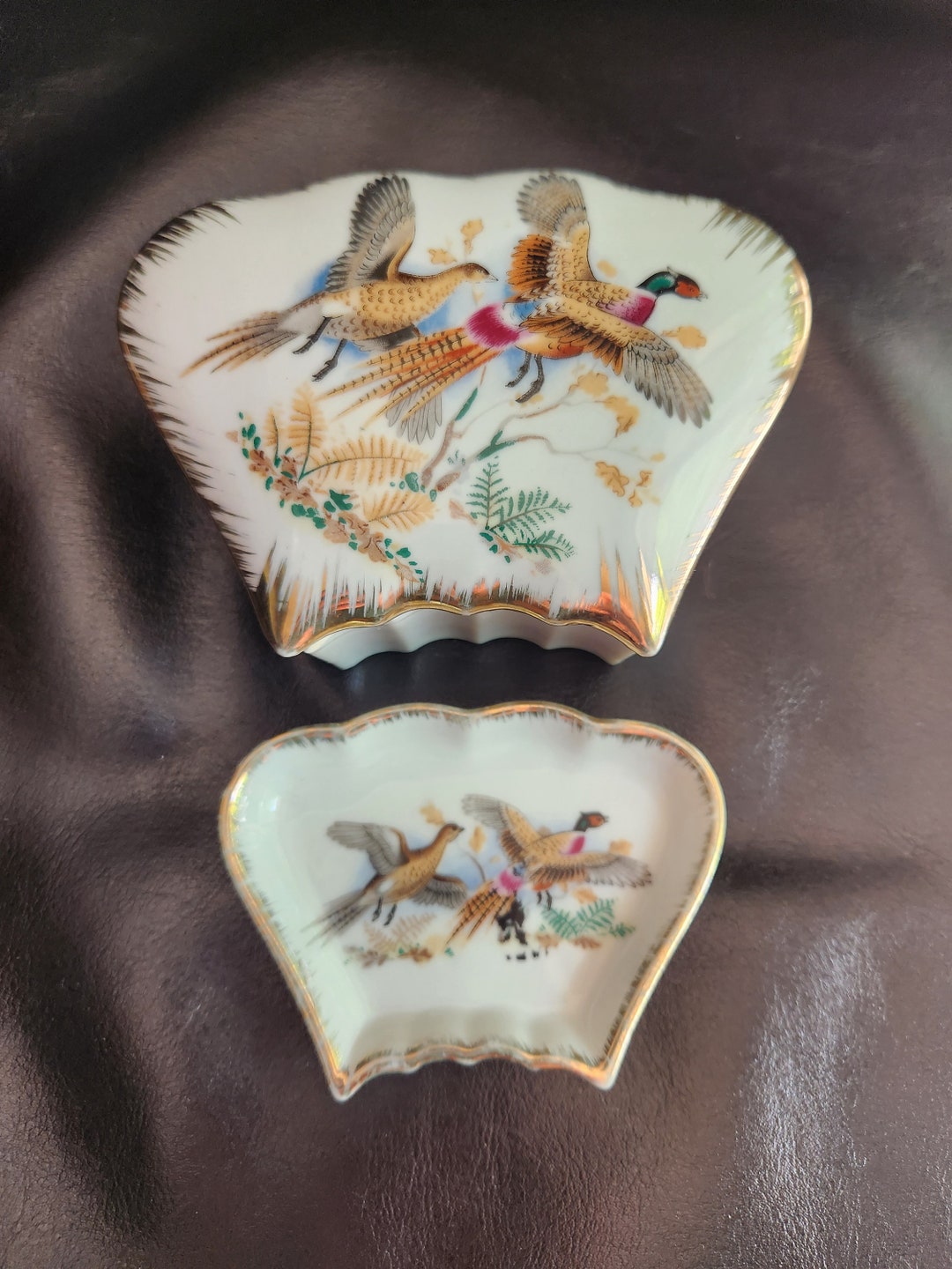 Vintage Porcelain Japanese Trinket Set - Etsy