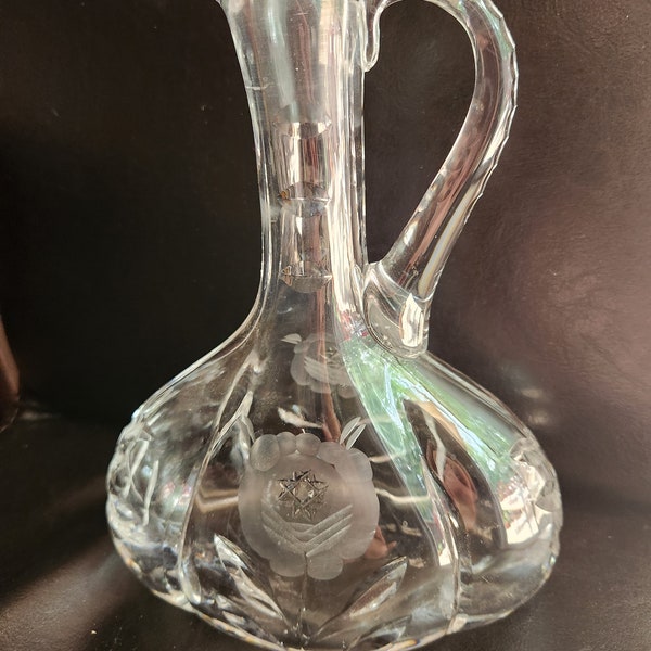 Cut Glass Star of David Pitcher - Etsy