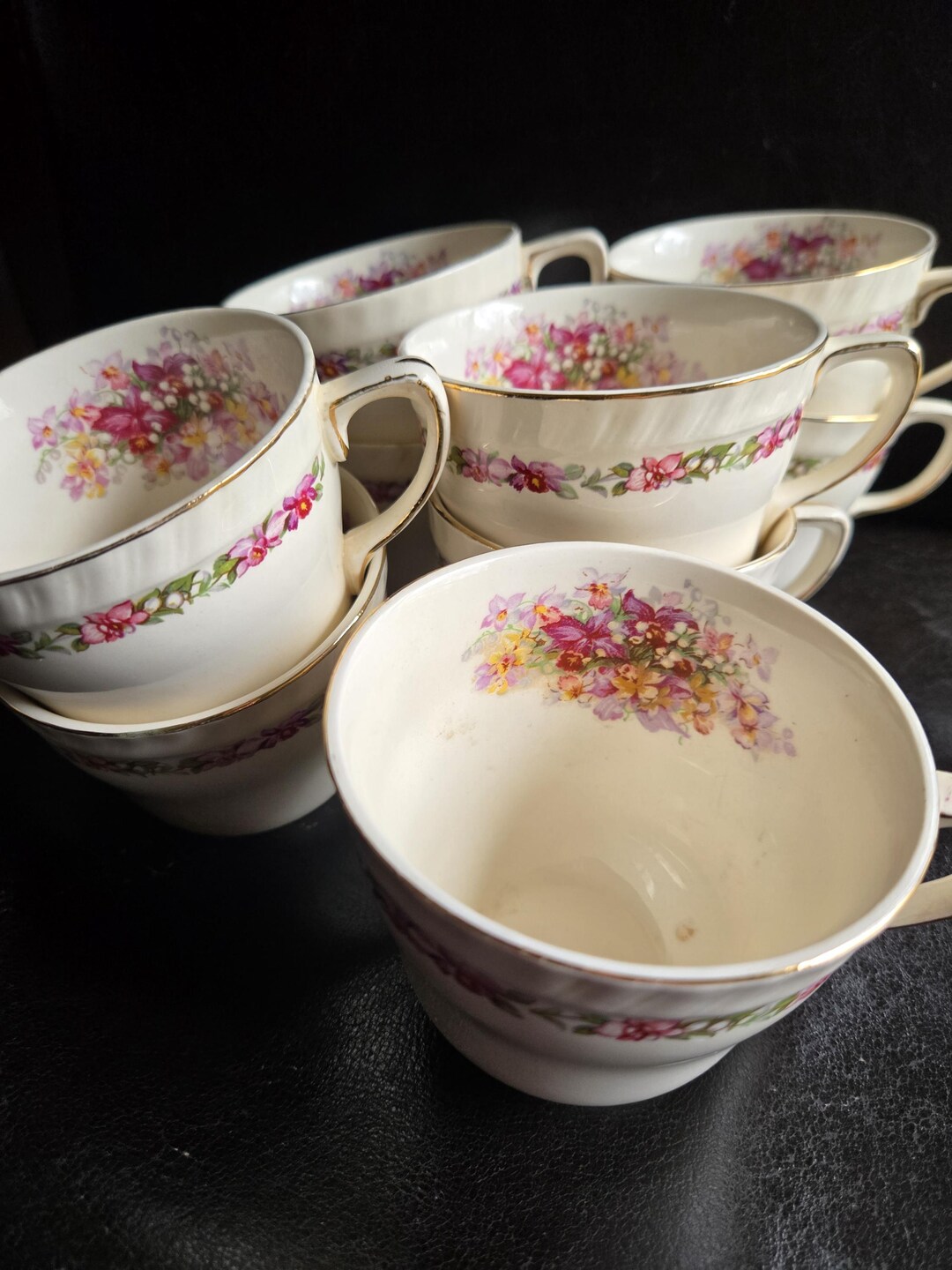 Johnson Brothers Cups - "queen Bouquet" Design Cup and Saucer Set - Etsy