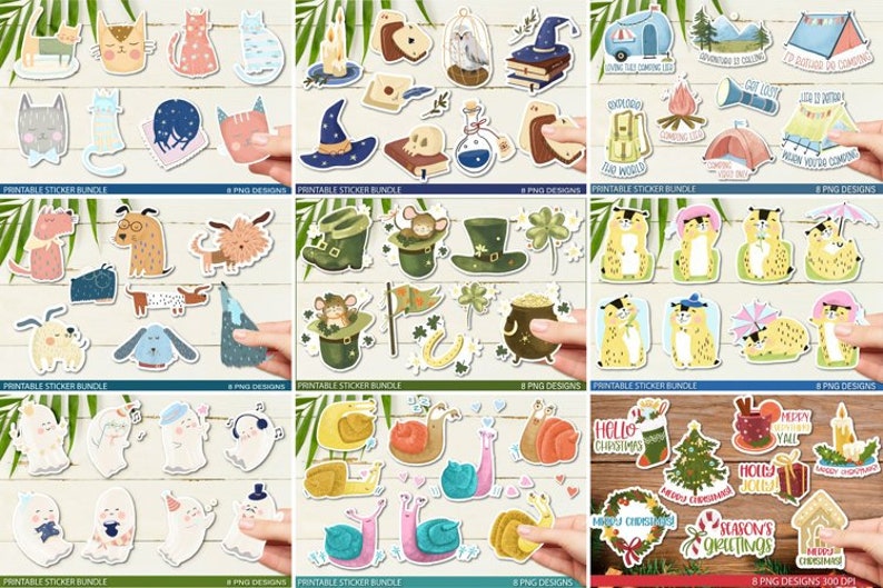 Mega Printable Sticker Bundle, Printable PNG Stickers, Mega Png ...