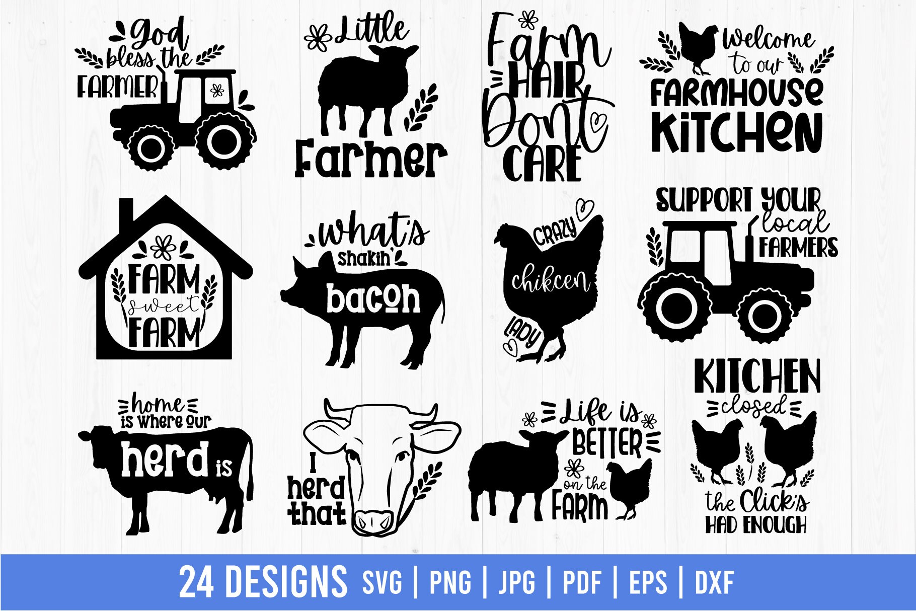 Farmhouse Quotes SVG Bundle, Rustic Home Decor, Farm Quotes Svg ...