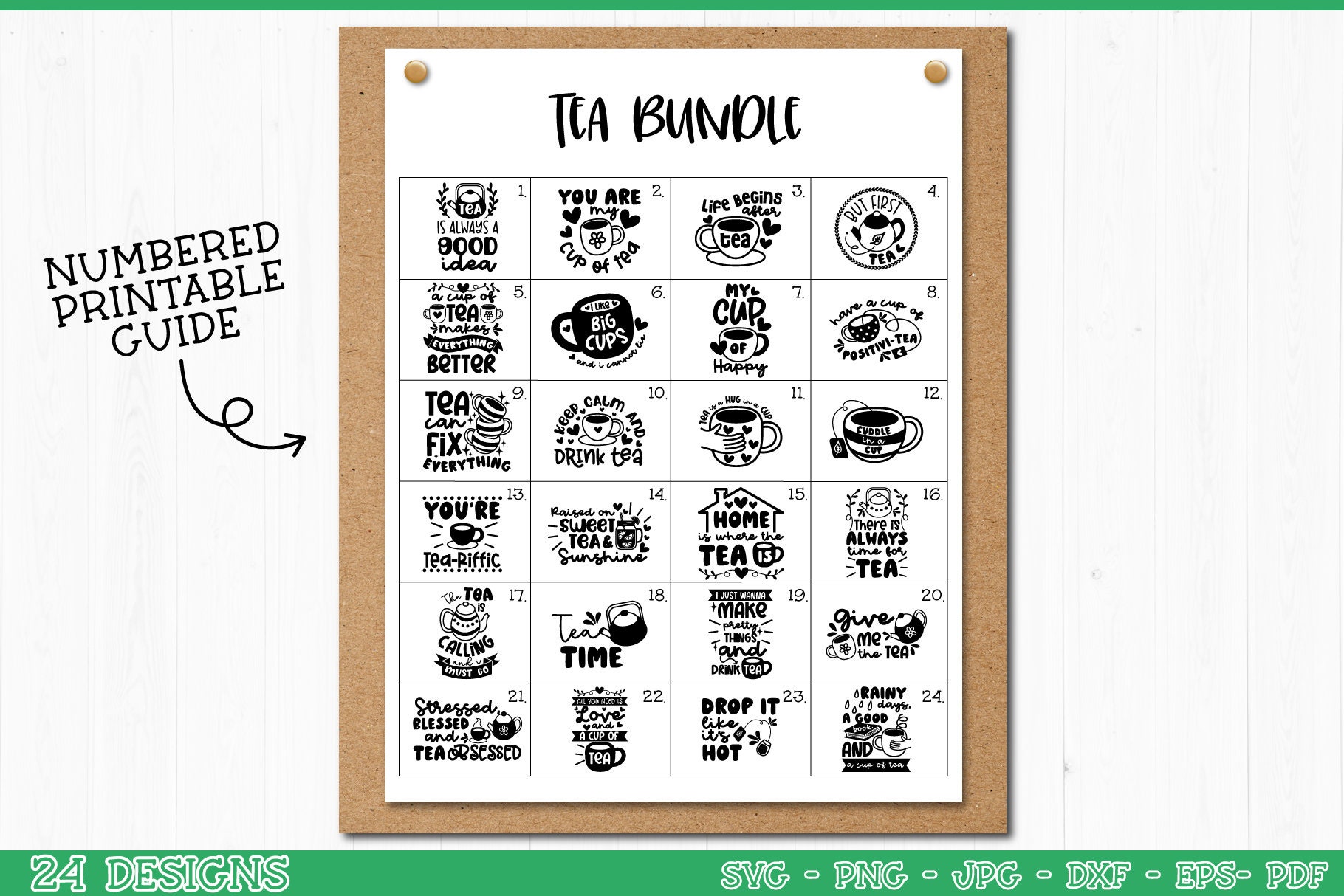 Tea SVG Cut File Bundle, Tea Lover SVG Bundle - Etsy