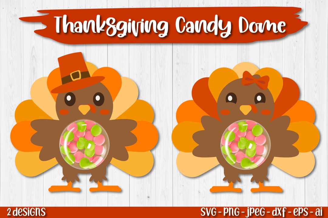 Thanksgiving Candy Dome SVG Bundle, Thanksgiving Candy Dome Ornaments ...