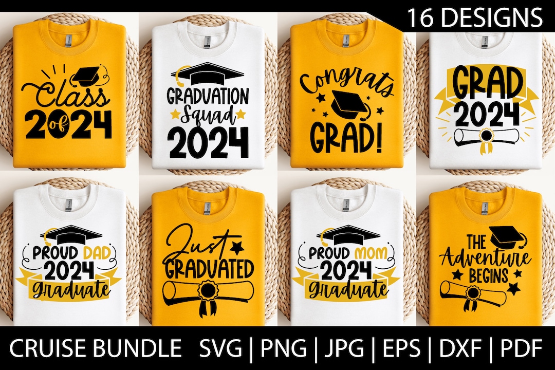 Graduation SVG Bundle, Proud Graduate 2024 SVG, Senior 2024 Svg, Class ...