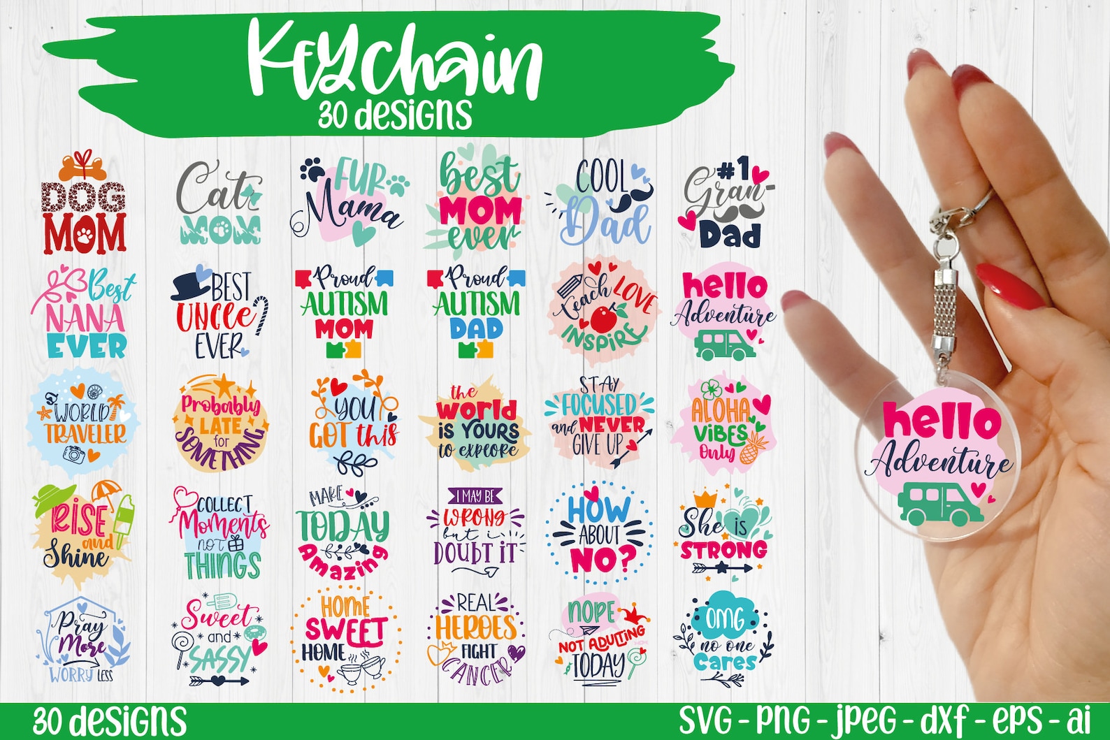 Keychain Bundle SVG, Keychain SVG Quotes - Etsy