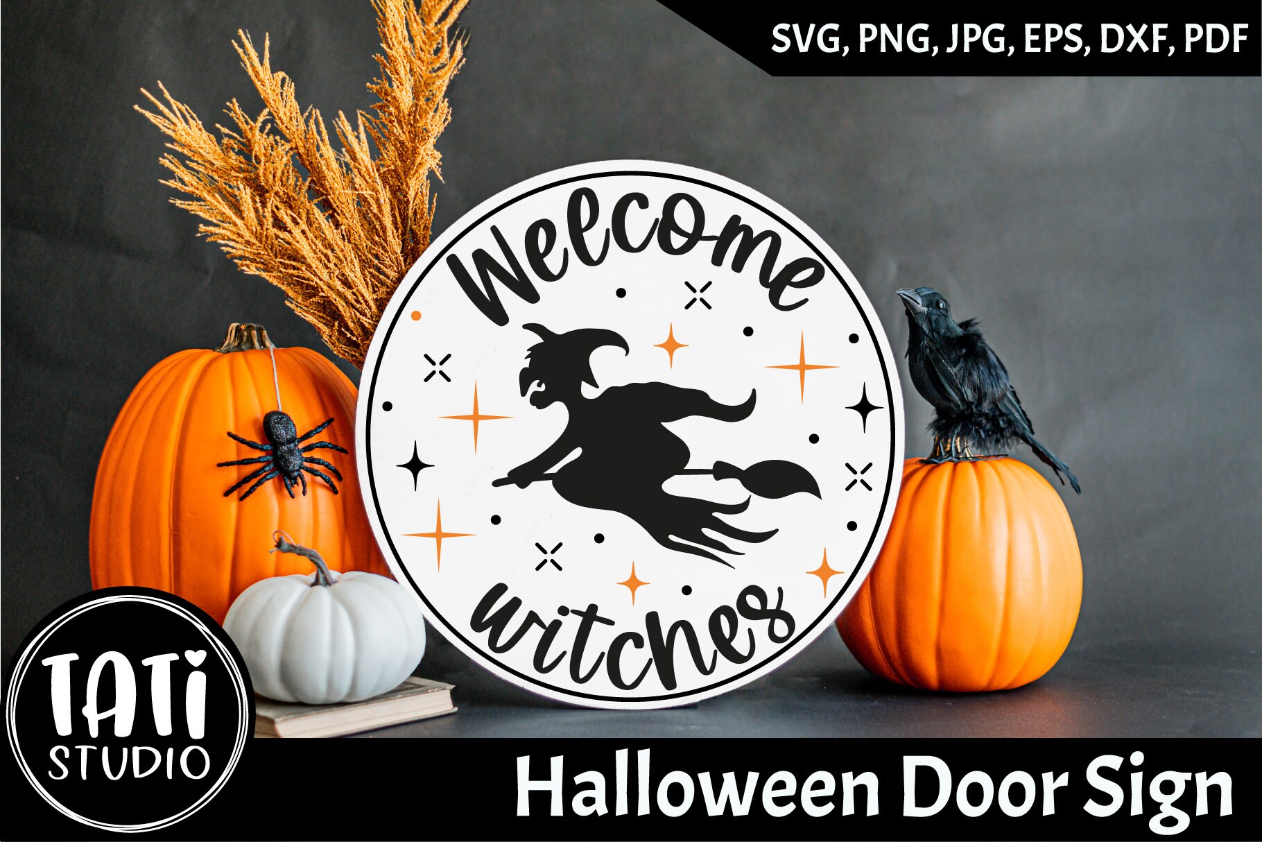 Halloween Door Round Signs Bundle, Halloween Bundle SVG, Halloween ...