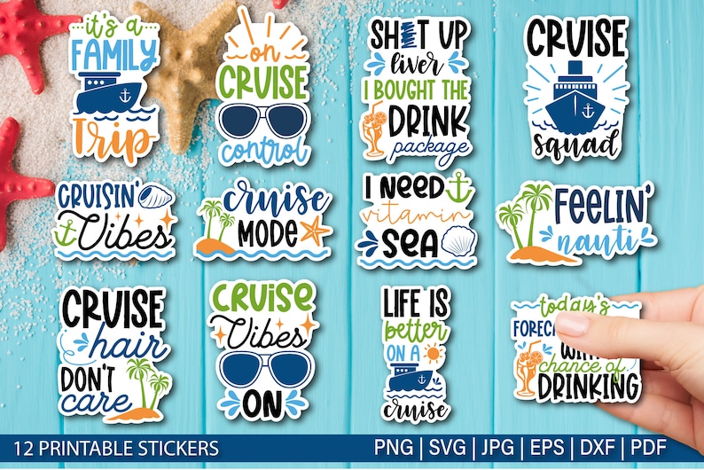 Cruise Stickers, Cruise Svg, Cruise Svg Stickers, Printable Cruise ...