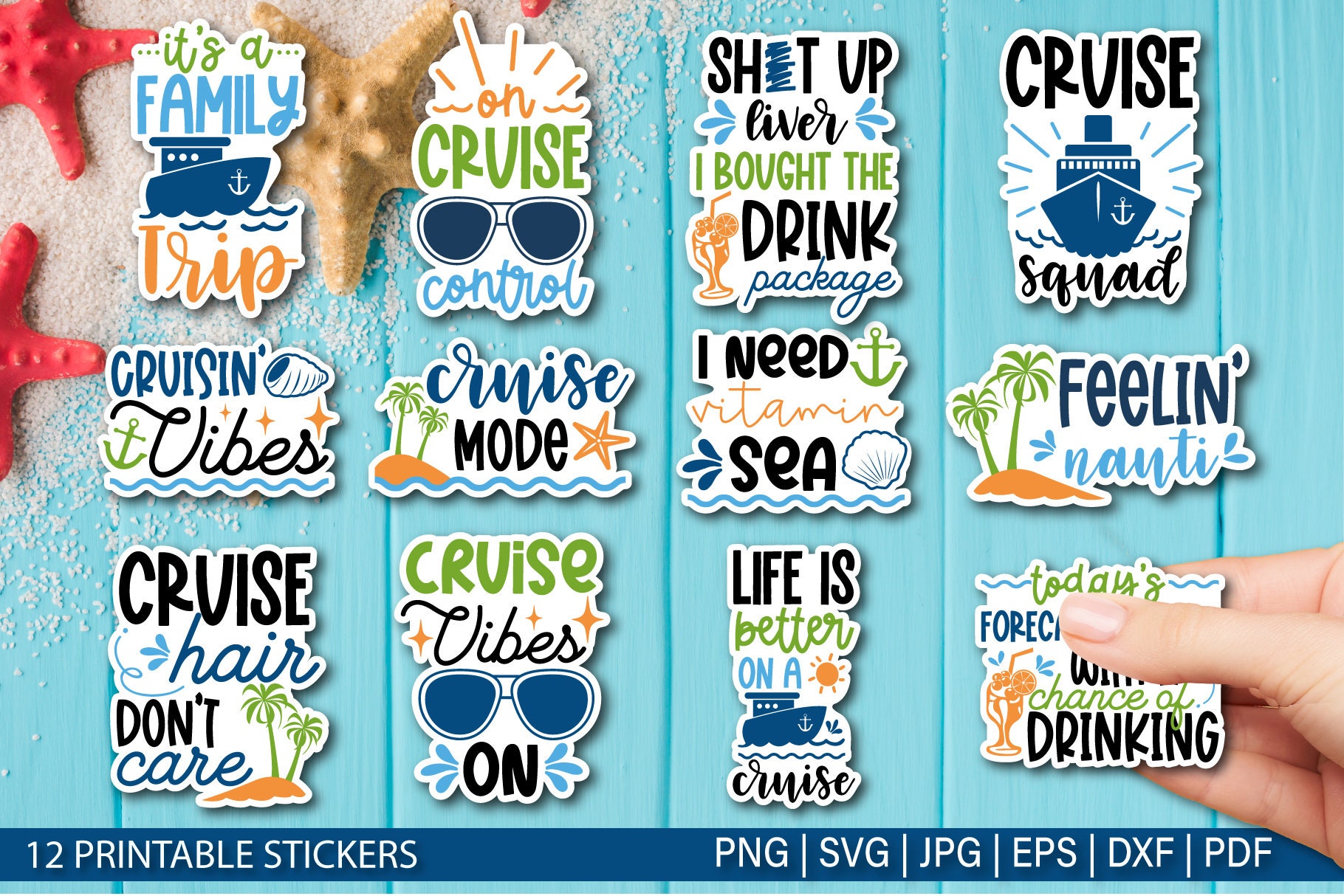 Cruise Stickers, Cruise Svg, Cruise Svg Stickers, Printable Cruise ...