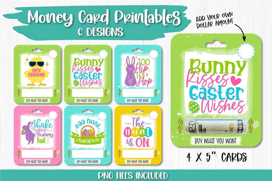 Easter Money Holder Bundle / Easter Bunny Money Card for Kids / Money ...