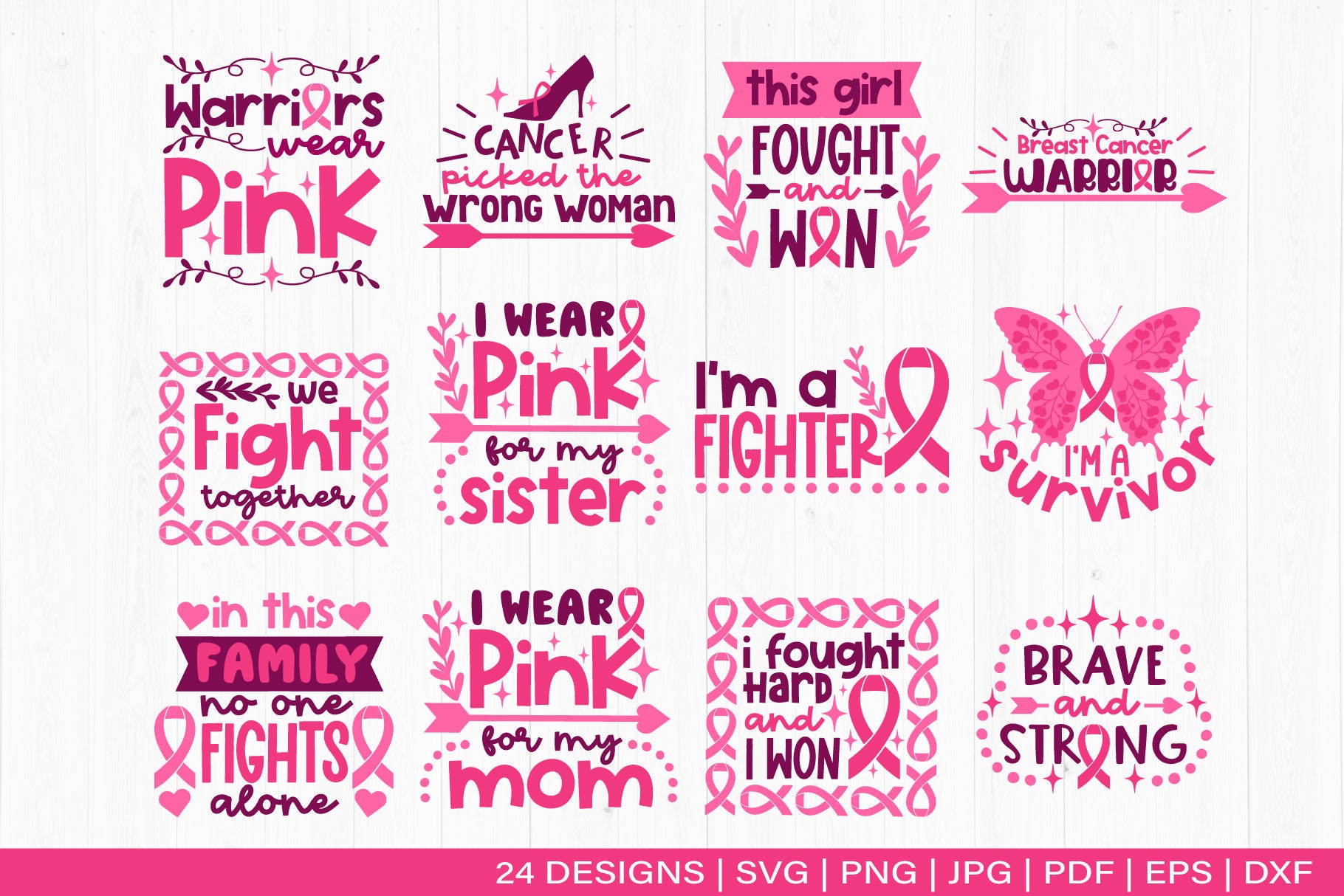 Cancer Awareness SVG Bundle, Cancer SVG, Breast Cancer SVG, Awareness ...
