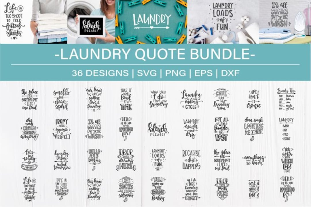Laundry SVG Bundle Design Set - Etsy