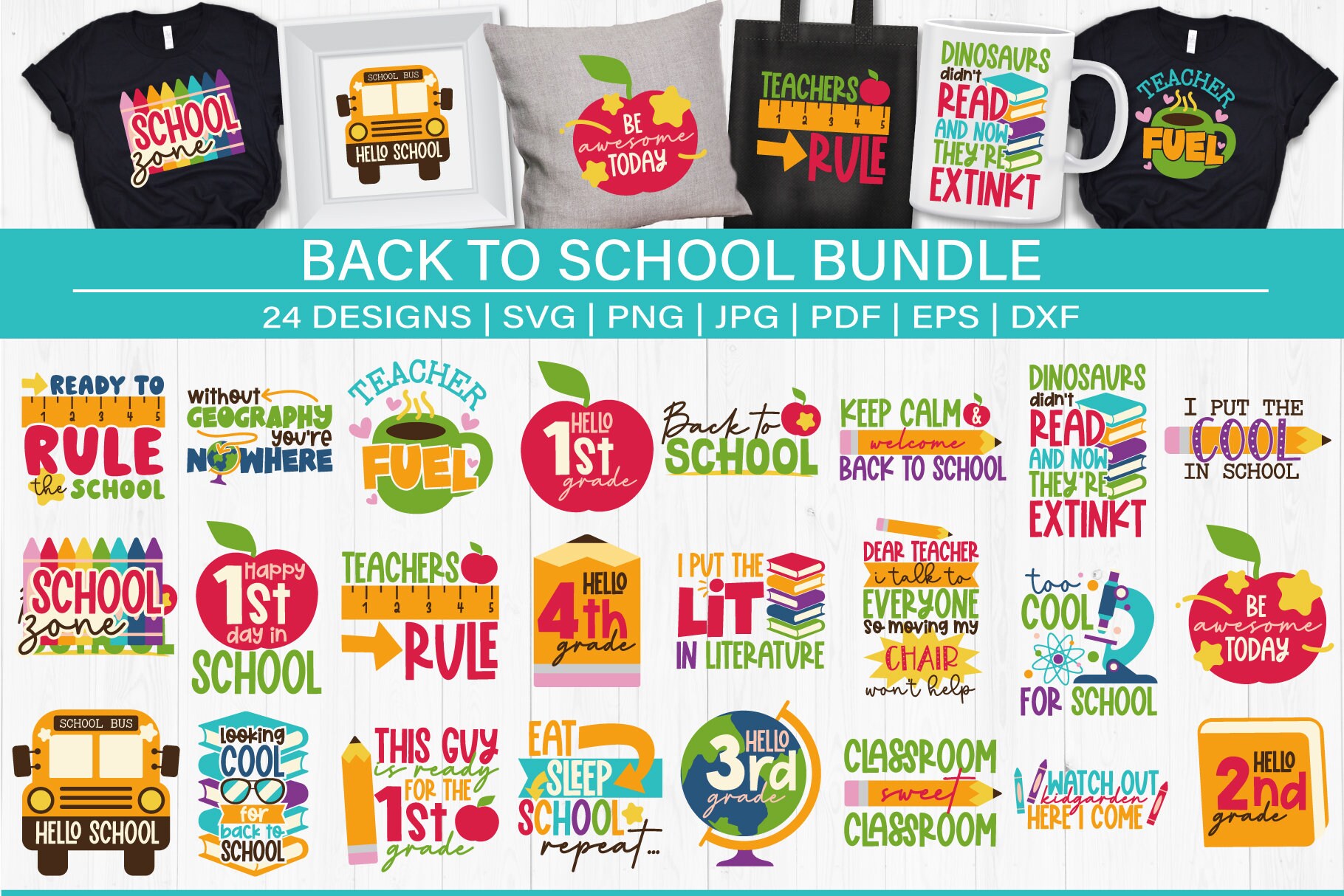 School SVG Bundle, Teacher SVG, Students SVG, First Grade Svg, High ...