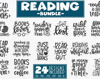 Reading Svg Reader Svg Read Books Svg - Etsy