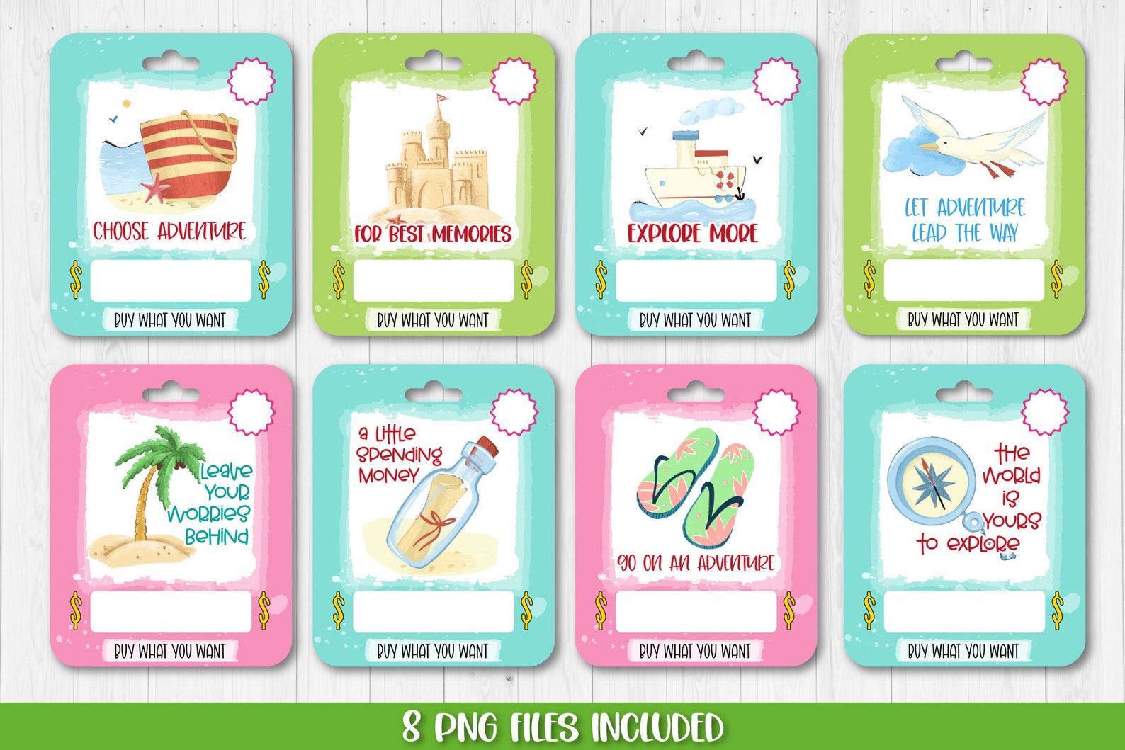 Printable Vacation Money Card, Money Cards, Travel Gift Card Holder ...