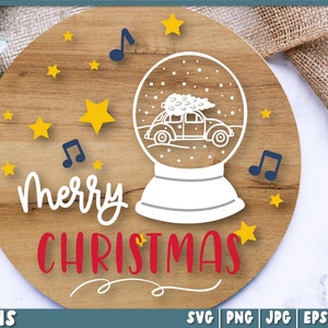 Winter Round Signs SVG, Winter Door Hanger SVG, Christmas Welcome Sign ...