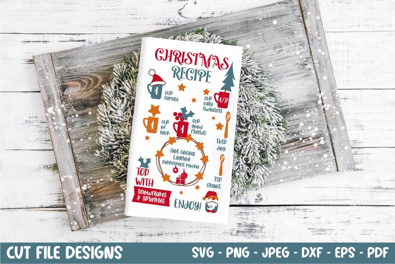 Christmas Recipes Svg, Christmas Bundle, christmas Baking Svg ...