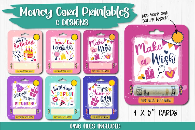 Printable Birthday Card Money Card Happy Birthday Design - Etsy