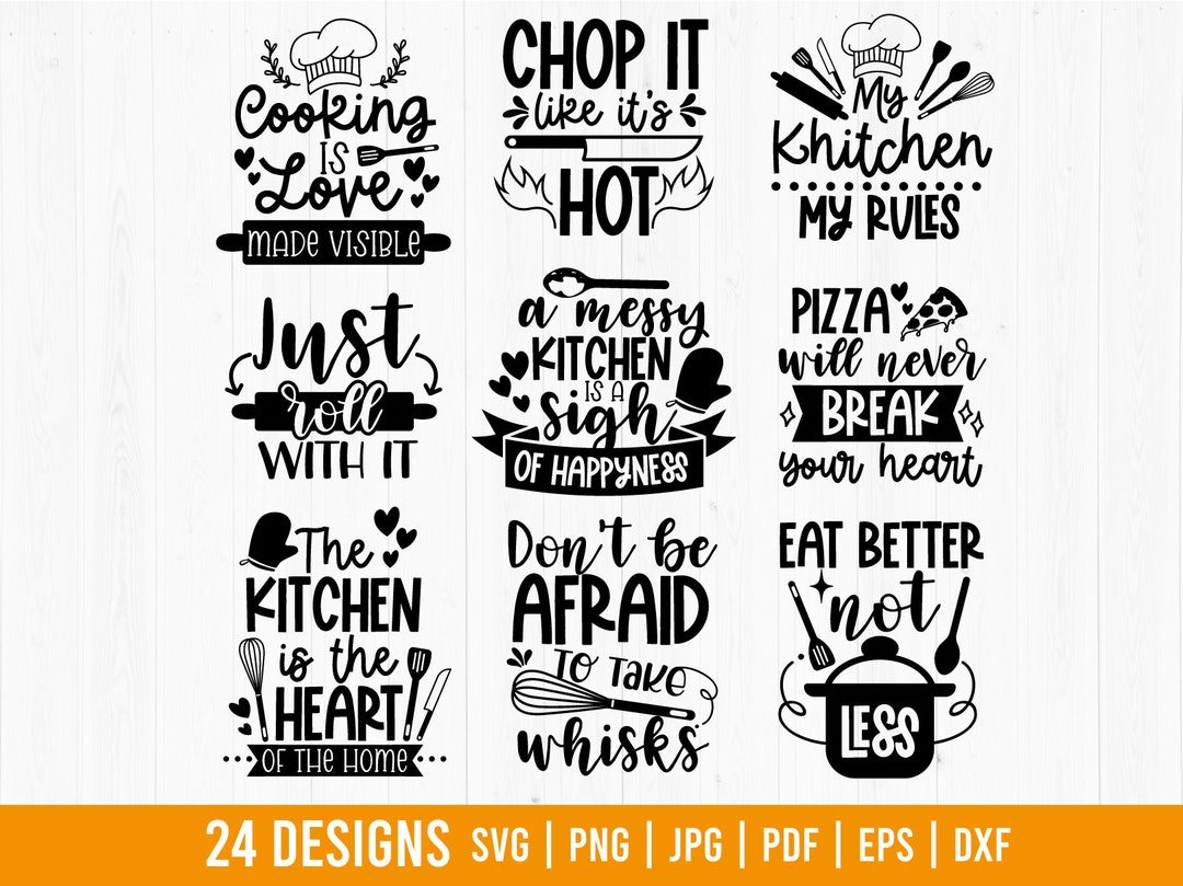 Funny Kitchen SVG Bundle, Kitchen Saying, Kitchen Quote, Apron Svg ...
