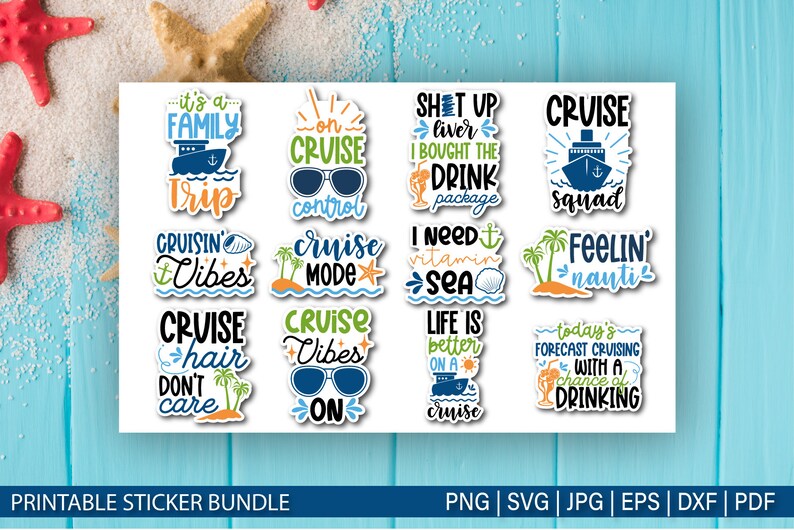 Cruise Stickers, Cruise Svg, Cruise Svg Stickers, Printable Cruise ...