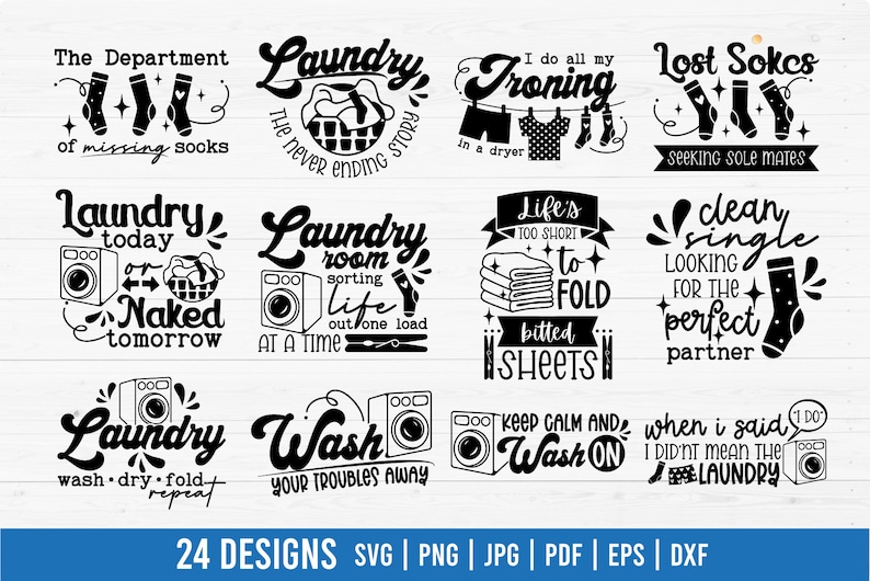 Funny Laundry SVG Bundle, Funny Saying SVG, Laundry Quote Svg, Laundry ...
