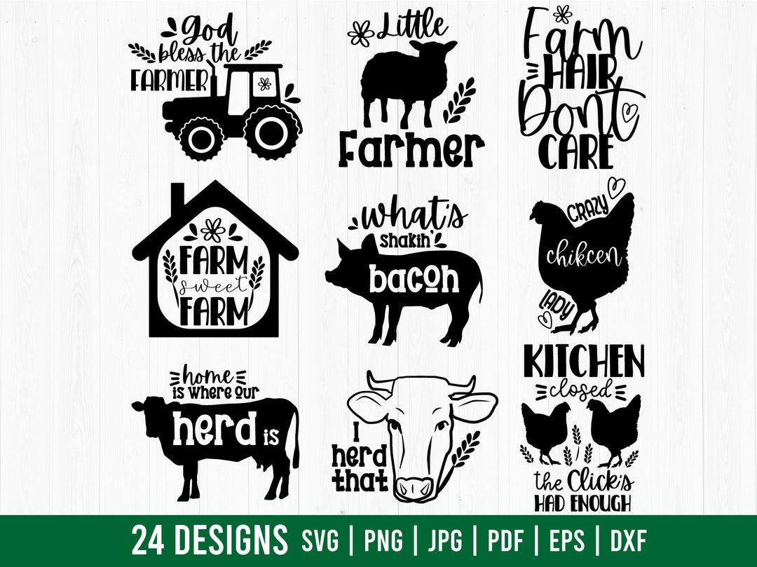 Farmhouse Quotes SVG Bundle, Rustic Home Decor, Farm Quotes Svg ...