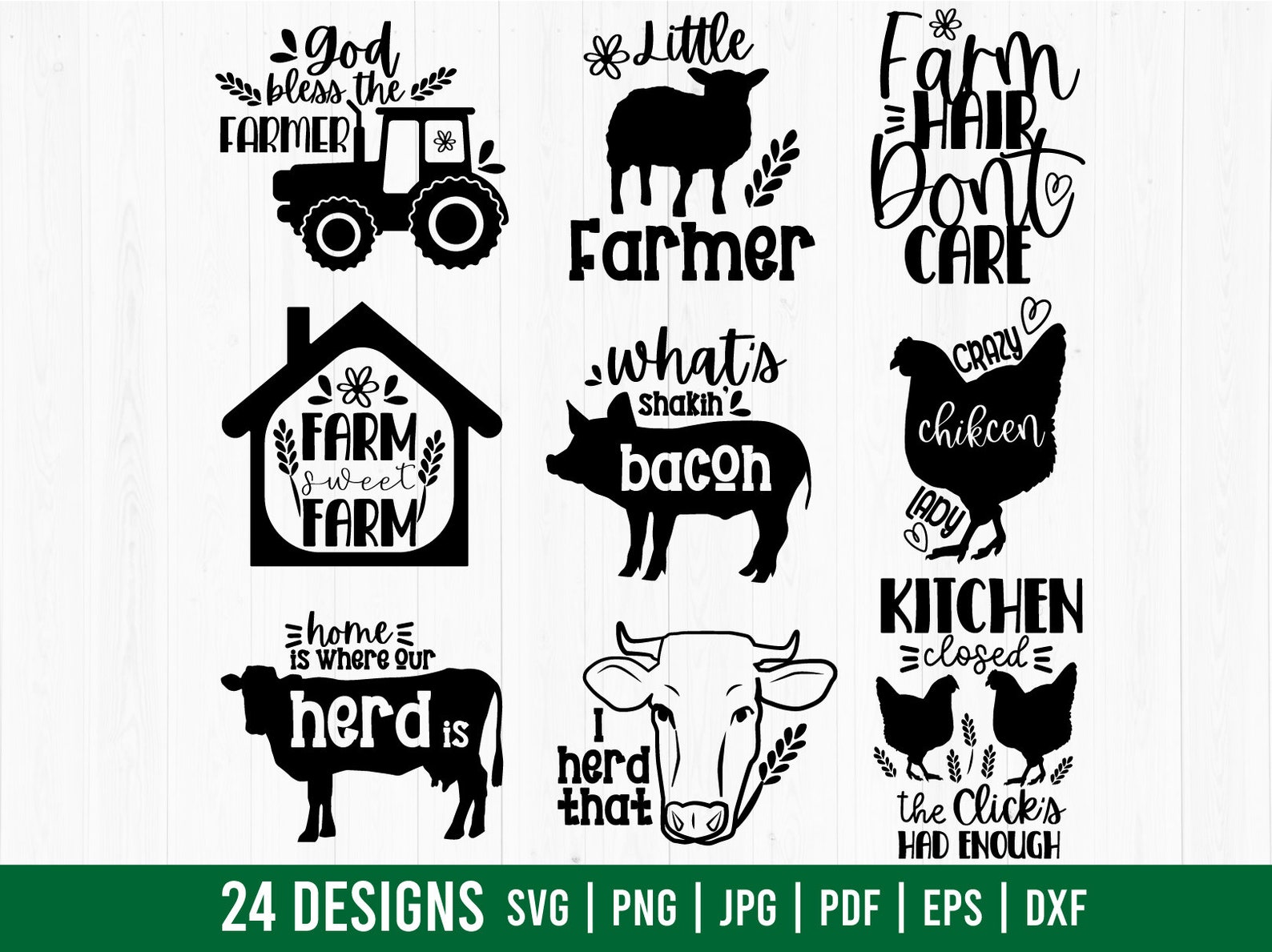 Farmhouse Quotes SVG Bundle, Rustic Home Decor, Farm Quotes Svg ...