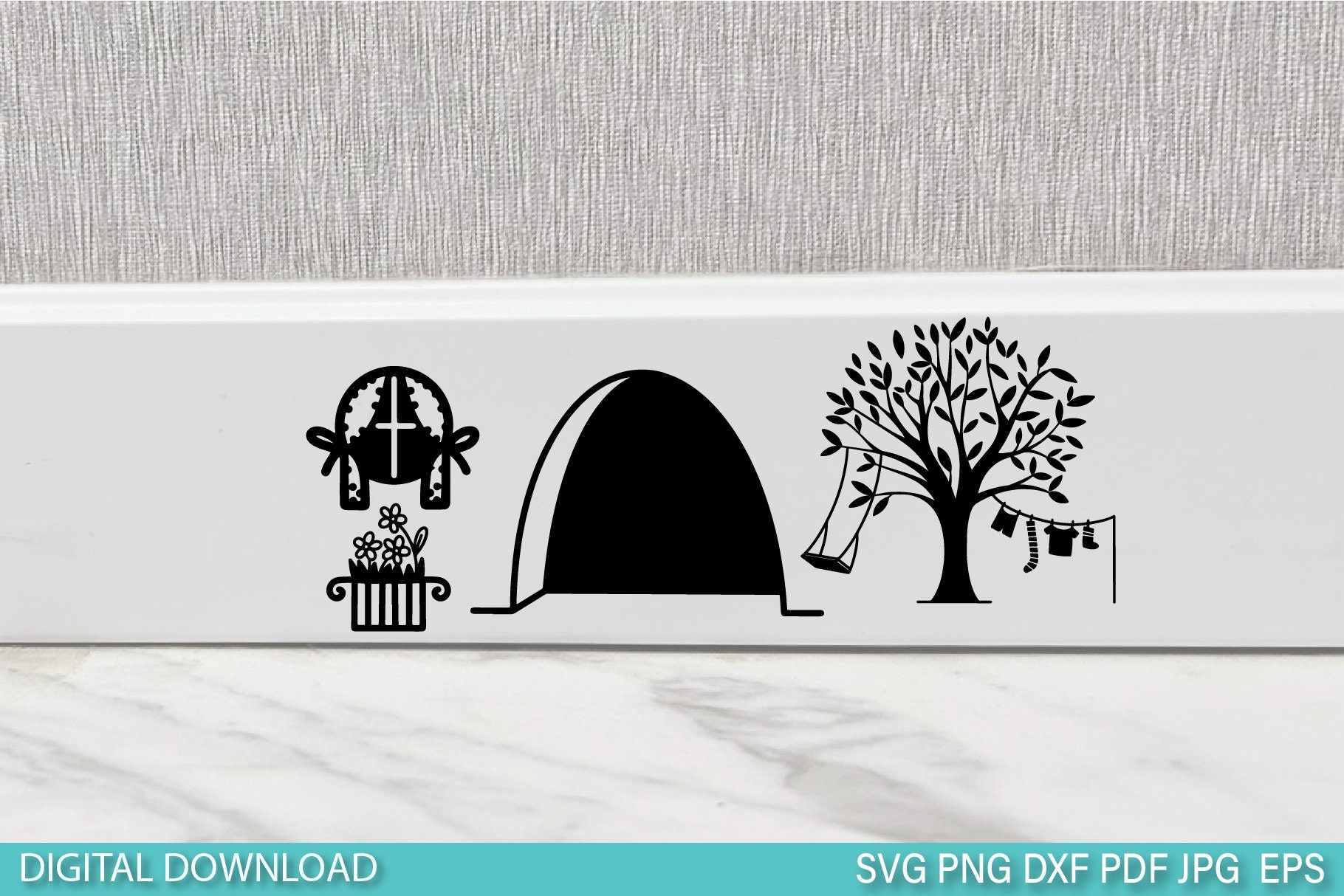 Mouse Home Funny Wall Decal SVG Bundle, Mouse Hole SVG, , Skirting ...