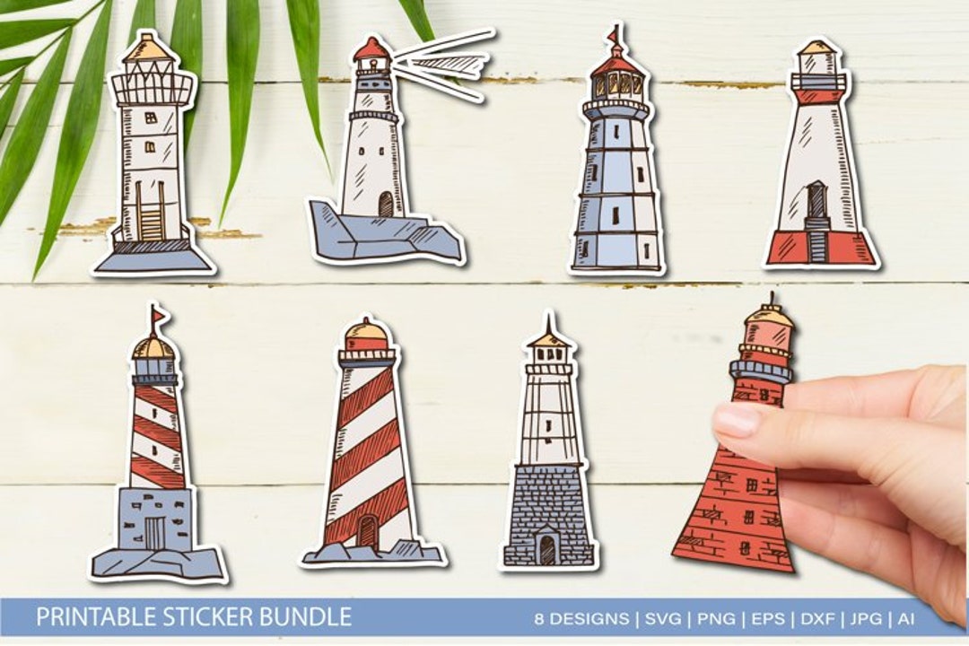 Lighthouse Printable Stickers for Cricut - Etsy